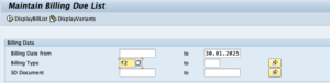 How to get Billing Due List in SAP SD?