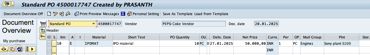 Individual Purchase Orders in SAP: Processes, T-Codes