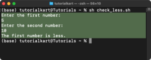 Bash -lt Operator (Less Than)