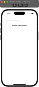 SwiftUI SecureField Placeholder - Example [1]
