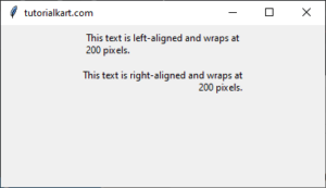 How to Wrap Text in Label in Tkinter Python