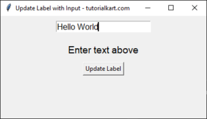 How to Update Text in a Label on Button Click in Tkinter Python