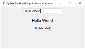 How to Update Text in a Label on Button Click in Tkinter Python