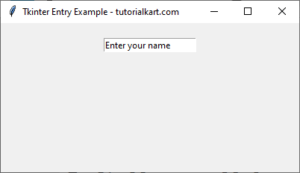 How to Set a Value in Entry Widget in Tkinter Python