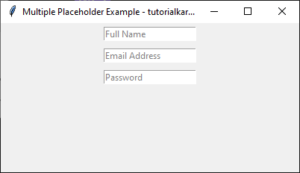 How to Set Placeholder for Entry Widget in Tkinter Python