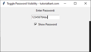 How to Use Entry Widget for Password in Tkinter Python