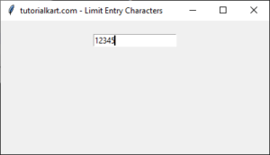 How to Limit Characters in Entry Widget in Tkinter Python