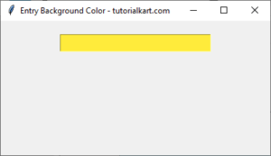 How to Set Background Color for Entry Widget in Tkinter Python