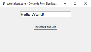 How to Set Font Size for Entry Widget in Tkinter Python