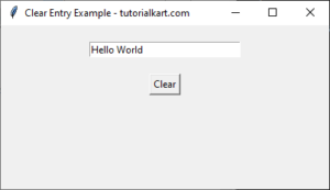 How to Clear Entry Widget on Button Click in Tkinter Python