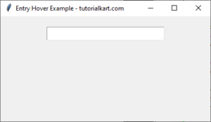 How to Change Background Color of Entry Widget on Hover in Tkinter Python