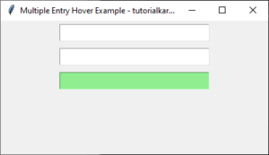 How to Change Background Color of Entry Widget on Hover in Tkinter Python