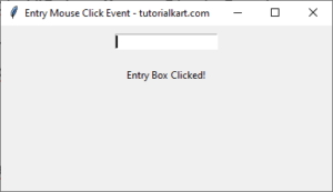 What are the Events Available for Entry Widget in Tkinter Python