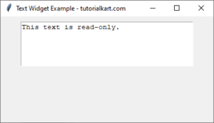 Tkinter Text Widget in Python