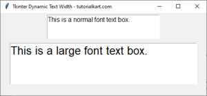 How to Set Specific Width for Text Widget in Tkinter Python