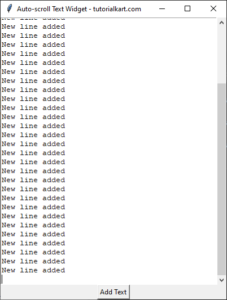 How to Set Auto-scroll for Text Widget in Tkinter Python