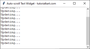 How to Set Auto-scroll for Text Widget in Tkinter Python