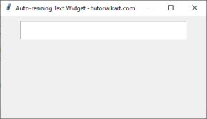 How to Auto-resize Text Widget based on Input in Tkinter Python