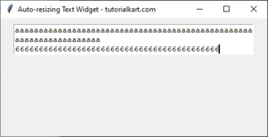 How to Auto-resize Text Widget based on Input in Tkinter Python