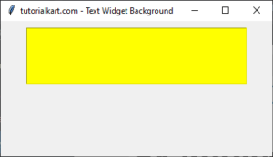 How to Set Background Color for Text Widget in Tkinter Python