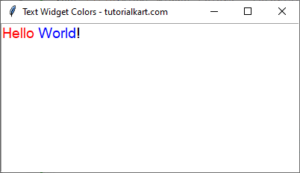 How to Set Different Font Colors for Different Parts of a Text Widget ...