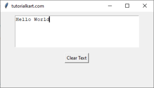 How to Clear Text Widget on Button Click in Tkinter Python