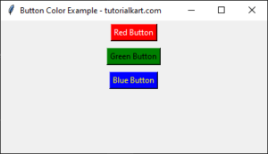 How to Set Button Color in Tkinter Python