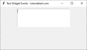 Events Available for Text Widget in Tkinter Python