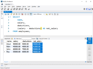 SQL Subtraction Operator