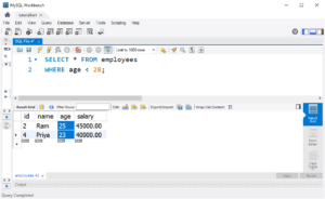 SQL Less Than Operator