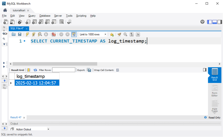 SQL CURRENT_TIMESTAMP