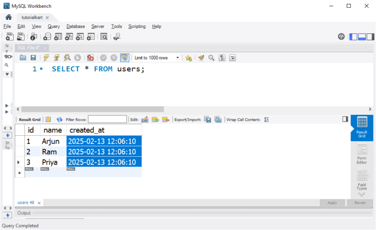 SQL CURRENT_TIMESTAMP