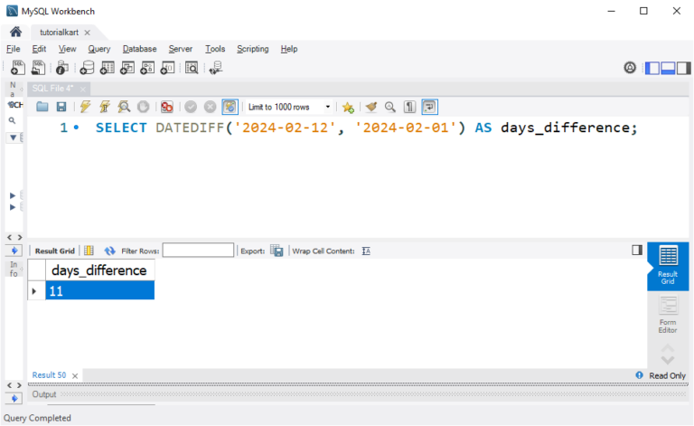 SQL DATEDIFF Function