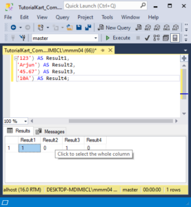 SQL ISNUMERIC Function