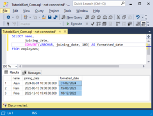SQL CONVERT Function