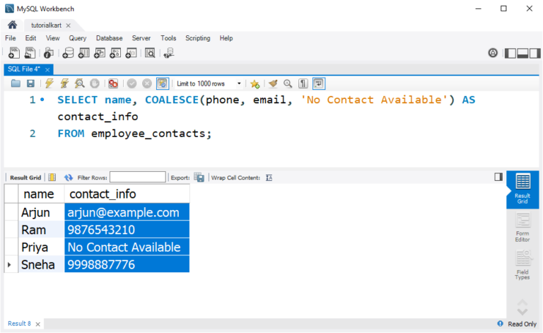 SQL COALESCE Function