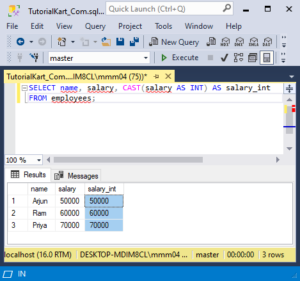 SQL CAST Function