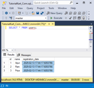 SQL SYSDATETIME Function