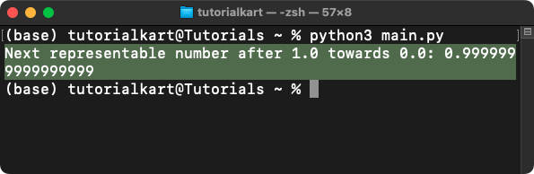 NumPy nextafter() - Next Representable Floating Point