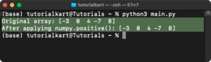 NumPy positive() - Positive of Each Element in Array