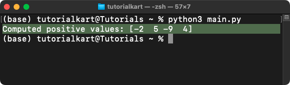NumPy positive() - Positive of Each Element in Array