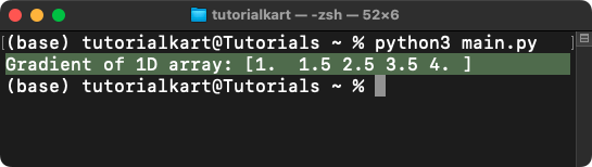 NumPy gradient() - Gradient of N-D Array