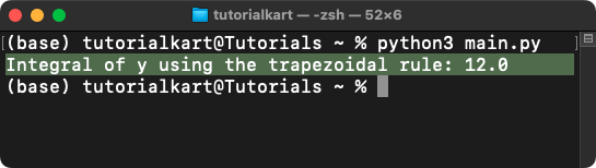 NumPy trapezoid() - Definite Integral of Array