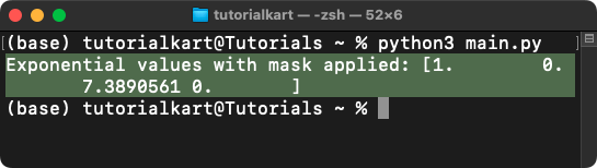 NumPy exp() - Exponential of All Elements in Array