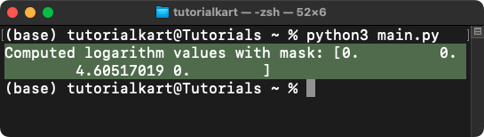 NumPy log() - Natural Logarithm of Elements in Array
