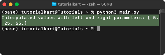 NumPy interp() - 1D Linear Interpolation
