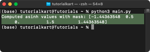 NumPy asinh() - Inverse Hyperbolic Sine