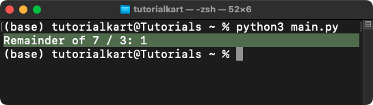 NumPy fmod() - Remainder of Division of Two Arrays Elementwise