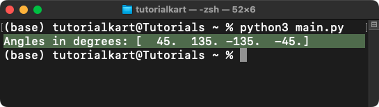 NumPy angle() - Find Phase of Complex Numbers in Array