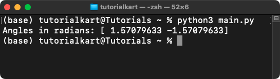 NumPy angle() - Find Phase of Complex Numbers in Array
